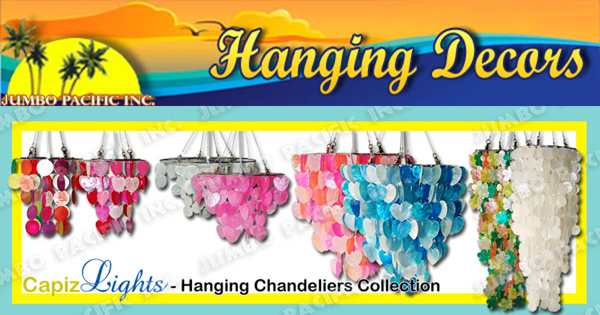 Capiz Chandelier and Hanging Chandelier made of Capiz Shell and ...